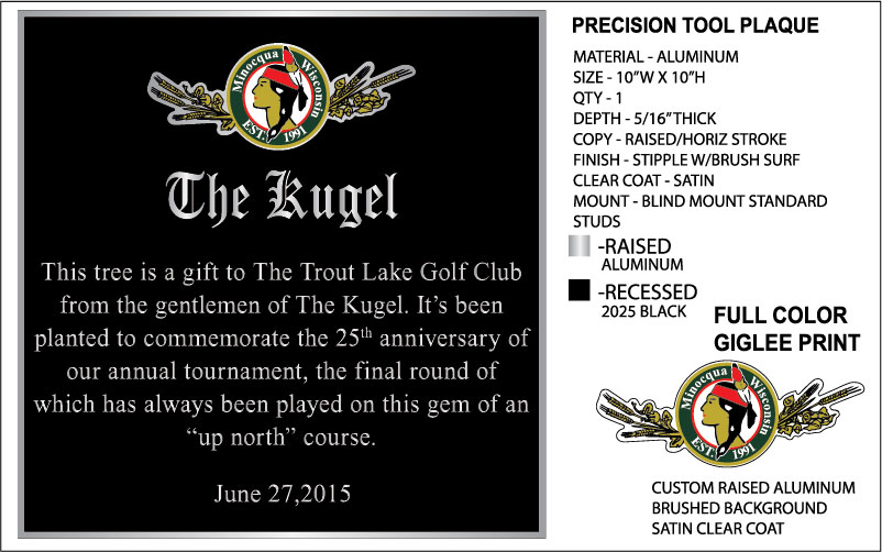 Occasions Engraving Cast Aluminum Plaques and Bronze Plaques